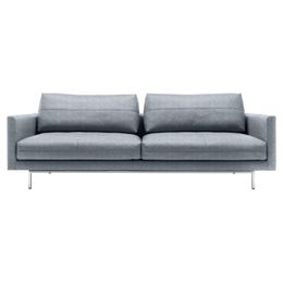 4-Sitzer, B:240cm H:91cm T:106cm, blau, CREATION BY ROLF BENZ, Sofas, "CR.414, Designsofa, Loungesofa", Wahlweise aus Leder oder Chenille