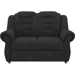 2-Sitzer Home Affaire, B:145cm H:102cm T:101cm, schwarz, 100% Polyester, Sofas, "Boston", Sofa mit hoher R&uuml;ckenlehne