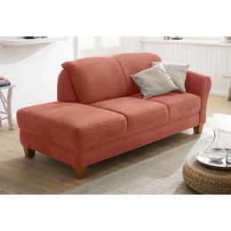 Recamiere Home Affaire, B:194cm H:84cm T:91cm, orange, Struktur (100% Polypropylen);Luxus-Microfaser (100% Polyester) 90% Polyester/10%