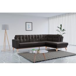 Sit & More Ecksofa SIT & MORE, B:298cm H:90cm T:198cm, grau, 100% PES, Wohnzimmer, Sofas, "Lavida L-Form", wahlweise mit Kippfunktion und Bettkasten