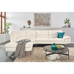 Ecksofa Calia italia, B:297cm H:87cm T:97cm, wei&szlig;, Leder BULL - 100% Leder;Leder SORRRENTO - 100% Leder, Wohnzimmer, Sofas, "Dave, italienisches
