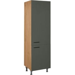 Hochschrank Nobilia, B:60cm H:216,6cm T:58,3cm, gr&uuml;n, K&uuml;che, Schr&auml;nke, ""Easytouch", Ausrichtung w&auml;hlbar, mit zwei T&uuml;ren, vormontiert", Breite/H&ouml;he: