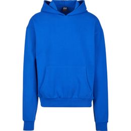 Rundhalspullover Urban Classics "Urban Classics Herren Ultra Heavy Hoody", Herren, Gr. XS, cobalt blau, 100% Baumwolle, unifarben, oversize, ohne Ausschnitt, Pullover Rundhalspullover
