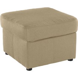 Polsterhocker DOMO collection, B:58cm H:42cm T:58cm, beige, Struktur (100% Polyester);Luxus-Microfaser (100% Polyester), mit Muster, Hocker, "Bahia",