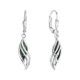 Vivance Damen Paar Ohrh&auml;nger "925-Sterling Silber rhodiniert Abalone", one-size, Silber 925 (Sterlingsilber), wei&szlig;, Silber 925 (Sterlingsilber),