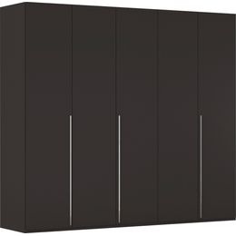 Dreht&uuml;renschrank Rauch, B:251cm H:223cm T:60cmschwarz, griffe chrom, Holzwerkstoff, Schr&auml;nke, "Kleiderschrank Schrank Garderobe W&auml;scheschrank