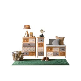 Kommode HEINE HOME, B:55,5cm H:81,5cm T:30cm, beige, Massivholz, Sideboards