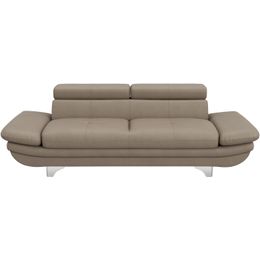 3-Sitzer COTTA, B:233cm H:75cm T:104cm, beige, Softlux-Kunstleder;Luxus-Kunstleder, Sofas, "Enterprise", Big-Sofa, mit Armteilverstellung &