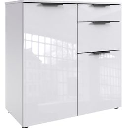 Kombikommode wimex, B:81cm H:84cm T:41cm, wei&szlig;, Spanplatte, Schlafzimmer, Sideboards, "level36 D by fresh to go", mit lackierten Hochglanz-Fronten,