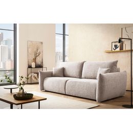 3-Sitzer Home Affaire, B:240cm H:88cm T:108cm, beige, Sofas, "MAVAS Schlafsofa mit Bettkasten", ca.240/108cm (Liegefl&auml;che 212/145 cm), Cord,
