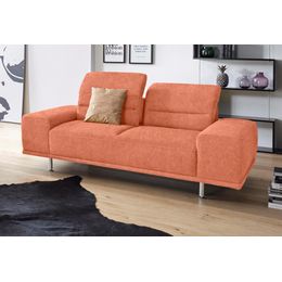 Sit & More 2,5-Sitzer SIT & MORE, B:202cm H:93cm T:111cm, orange, Struktur (100% Polyester);Luxus-Microfaser ALTARA NUBUCK (100% Polyester);Luxus-Microfaser
