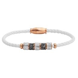 Adelia&acute;s ADELIA ́S Damen Edelstahlarmband "Damen Armband aus Edelstahl mit Similisteine 17 cm", 17, Edelstahl, wei&szlig;, Edelstahl, Armb&auml;nder