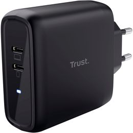 Trust USB-Ladeger&auml;t "Maxo Dual 65-W", B:2,9cm H:6,6cm T:6,4cm, schwarz, Ladeger&auml;te