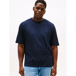 Tommy Hilfiger Big & Tall Herren T-Shirt "BT-CORE STRETCH SLIM CN TEE-B", blau, Basic, Gr. XXL, TOMMY HILFIGER BIG & TALL, Single Jersey, Obermaterial: 95% Baumwolle, 4%