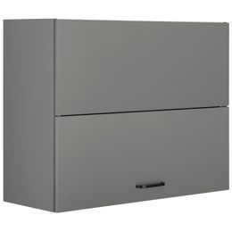 Faltlifth&auml;ngeschrank Optifit, B:90cm H:70,4cm T:34,9cm, grau, Holzwerkstoff, Schr&auml;nke, "Elga", mit Soft-Close-Funktion und Metallgriffe, Breite 90 cm