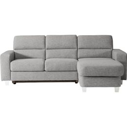 Ecksofa Alina, B:281cm H:90cm T:167cm, grau, Struktur TTA (100% Polyester), Wohnzimmer, Sofas, "Ilana", wahlweise mit Bettfunktion und Stauraum