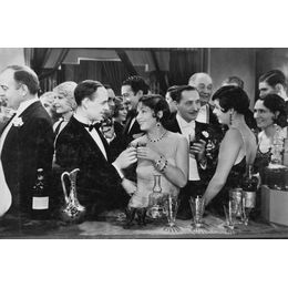 papermoon Fototapete "VINTAGE BAR-SCHWARZ WEI&szlig; WANDTAPETE RETRO DESIGN DEKO", B/L: 2,5m x 1,86m, Bahnen: 5 Stk., bunt, Schlafzimmer, Tapeten