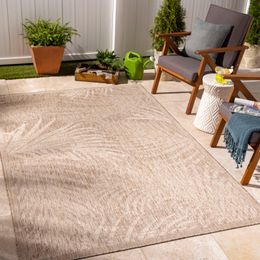 Teppich LIVABLISS, B:160cm H:4mm L:213cmneutral, Kunstfaser, Wohnzimmer, Teppiche, "LINZ", Teppich In- /Outdoor Boho Jute-Optik, Balkon, Terrasse,