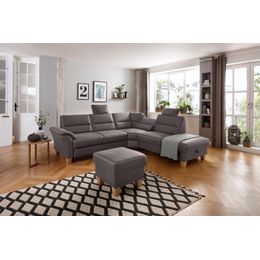 Kopfst&uuml;tze Home Affaire, B:52cm H:22cm T:11cm, grau, Luxus-Microfaser ALTARA NUBUCK (100% Polyester);Struktur (100% Polyester);Luxus-Microfaser