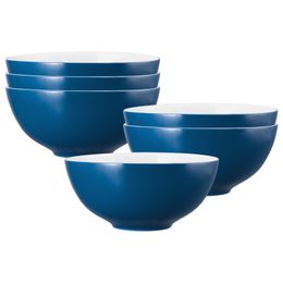 Seltmann Weiden Schale "Sch&uuml;sseln Life Fashion &oslash; 21 cm 6er Set", B/H/L: 21,2cm, blau, Sch&uuml;sseln