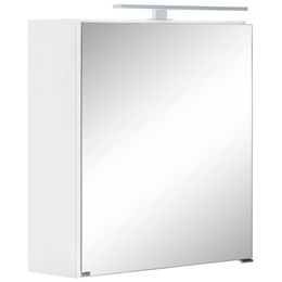 Spiegelschrank Welltime, B:60cm H:64cm T:20cm, wei&szlig;, Badezimmer, Schr&auml;nke, "Davos", mit LED Beleuchtung