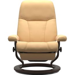 Relaxsessel stressless, B:85cm H:100cm T:77cm, gelb, Wohnzimmer, Sessel, "Consul", elektrisch verstellbar, optional 2-motorisch, Gr&ouml;&szlig;e M & L