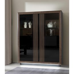 Highboard FORTE, B:133cm H:161,8cm T:42,3cm, braun, FSC-zertifizierter Holzwerkstoff, Wohnzimmer, Sideboards, "Savona", H&ouml;he 161 cm, inkl.