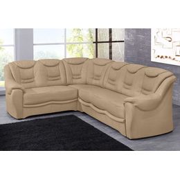 Sit & More Ecksofa SIT & MORE, B:265cm H:94cm T:215cm, braun, Luxus-Microfaser ALTARA NUBUCK (100% Polyester);SOFTLUX-Kunstleder;NaturLEDER (echtes