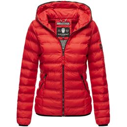 Navahoo Damen Steppjacke "Neevia", rot, Gr. XS, Obermaterial: 100% Nylon, Jacken, modische Damen &Uuml;bergangsjacke mit Kapuze