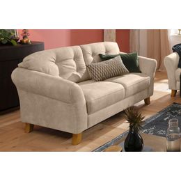 3-Sitzer Home Affaire, B:192cm H:89cm T:90cm, beige, Struktur weich ( 97% Polyester, 3% Baumwolle);Luxus-Microfaser ALTARA NUBUCK (100%