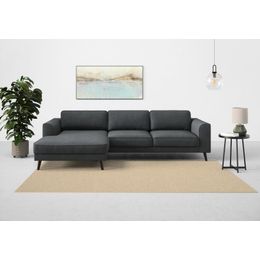 Ecksofa Trendmanufaktur, B:280cm H:85cm T:167cm, grau, 100% Polyester, Wohnzimmer, Sofas, "Lumber Jack, elegantes Designsofa, zeitlos modern, hoher