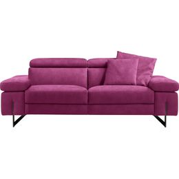 2,5-Sitzer Egoitaliano, B:222cm H:100cm T:108cm, pink, Sofas, "Candice, elegant und edel, hochwertiges Designsofa, bequem", Kopfteile manuell