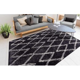 Teppich me gusta, B:80cm H:27mm L:150cm, grau, Polyester, Wohnzimmer, Teppiche, "Orlando 325", Weicher Hochflorteppich, dezent