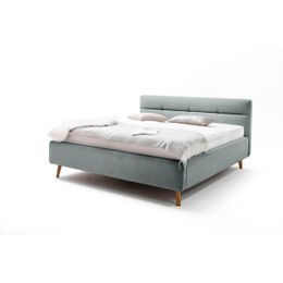 Meise M&ouml;bel Polsterbett MEISE.M&Ouml;BEL, L:217cm, blau, Bezug Bett: Strukturstoff (100% Polyester), Betten, "Lotte", mit Lattenrost und Bettkasten
