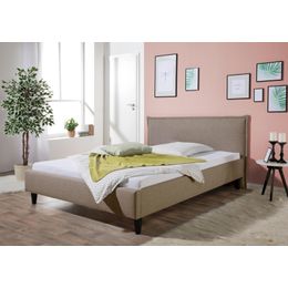 Polsterbett Maintal, B:156cm H:101cm L:211cm, braun, Betten, "Gustine", Bettseiten zerlegt, ohne Bettkasten