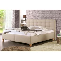 Polsterbett Maintal, B:214cm H:107cm L:207cm, beige, Betten, "Madane", wahlweise mit Matratze in den H&auml;rtegraden H2,H3 oder H4