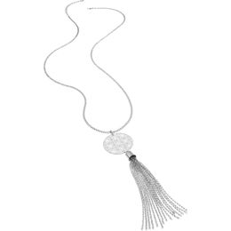 Lascana Damen Lange Kette "Halskette mit Traumf&auml;nger Anh&auml;nger", silber, gl&auml;nzend, unifarben, Metall, Halsketten, mit Ornament und Tassel, Kette mit