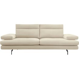 3,5-Sitzer Calia italia, B:228cm H:90cm T:113cm, wei&szlig;, Leder BULL (100% Leder), Sofas, "Toby Wing, italienisches Designsofa, super bequem, Megasofa",