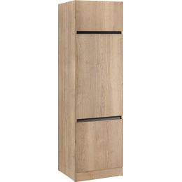 Seitenschrank Optifit, B:60cm H:206,8cm T:57,1cm, braun, K&uuml;che, Schr&auml;nke, "Roth", Breite 60 cm