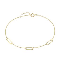 Luigi Merano Damen Armband "Ankerkette mit ovalen Gliedern, Gold 375", 19cm, Gelbgold 375, gold, Gelbgold 375, Armb&auml;nder