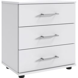 Nachtkommode wimex, B:52cm H:58cm T:38cm, wei&szlig;, Spanplatte, Sideboards, "Taiga", mit 3 Schubladen, 52cm breit
