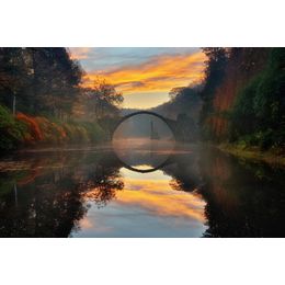 papermoon Fototapete "Photo-Art KRZYSZTOF BROWKO, HERBSTGARTEN", B/L: 5m x 2,8m, Bahnen: 10 Stk., bunt, Schlafzimmer, Tapeten