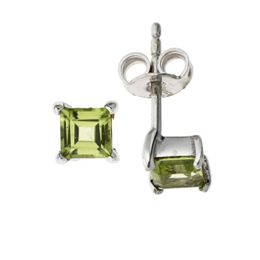 Jobo Damen Paar Ohrstecker "Ohrringe mit Peridot", Silber 925 (Sterlingsilber), silber, Silber 925 (Sterlingsilber), Ohrringe, 925 Silber