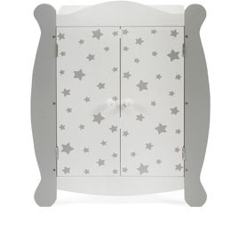 Bayer Chic 2000 CHIC2000 Kinder Puppenkleiderschrank "Stars Grau", grau, MDF, B:46cm H:59cm T:46cm, Puppenm&ouml;bel