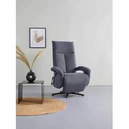 Sit & More TV-Sessel SIT & MORE, B:74cm H:112cm T:82cm, grau, 100% Polyester, Sessel, "Tycoon", wahlweise manuell, mit zwei Motoren oder mit Akku oder mit 2