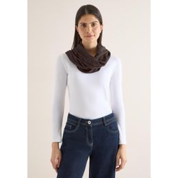Cecil Damen Loopmacchiato braun, unifarben, Stoff, 100% Viskose, Modet&uuml;cher, Basic
