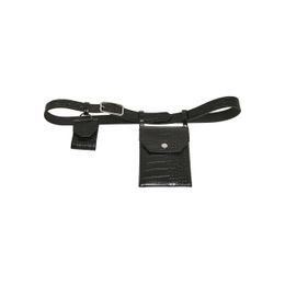 Urban Classics Damen H&uuml;ftg&uuml;rtel "Urban Classics Unisex Croco Synthetic Leather Belt With Pouch"schwarz, silber, Gr. L, 100% Polyester, G&uuml;rtel