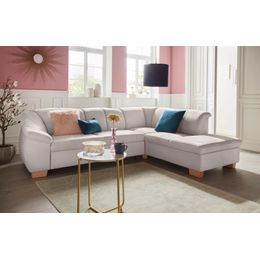 Sit & More Ecksofa SIT & MORE, B:272cm H:82cm T:206cm, grau, Wohnzimmer, Sofas, "Santo L-Form", mit Federkern, wahlweise mit Bettfunktion und Stauraum