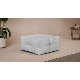 Polsterhocker, B:84cm H:43cm T:93cm, grau, LeGer Home by Lena Gercke, 100% Polyester, Hocker, "TALISHA Sitzhocker, moderne Steppung, Ma&szlig;e: 84/93/43