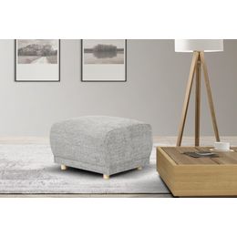 Polsterhocker Home Affaire, B:70cm H:45cm T:63cm, beige, 100% Polyester, Hocker, "LEMPS", klein passend zur Serie, B/T/H: 70/70/46 cm